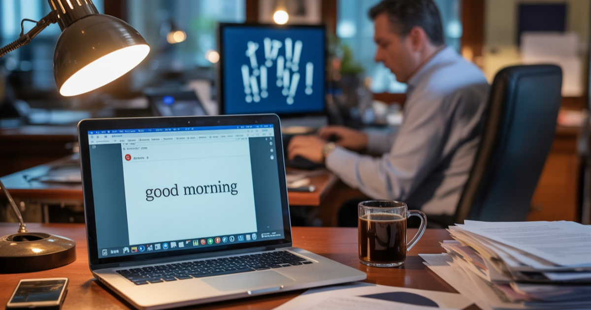 Woman Gets Petty Revenge On Boss By Typing 'Good Morning' Without An ...