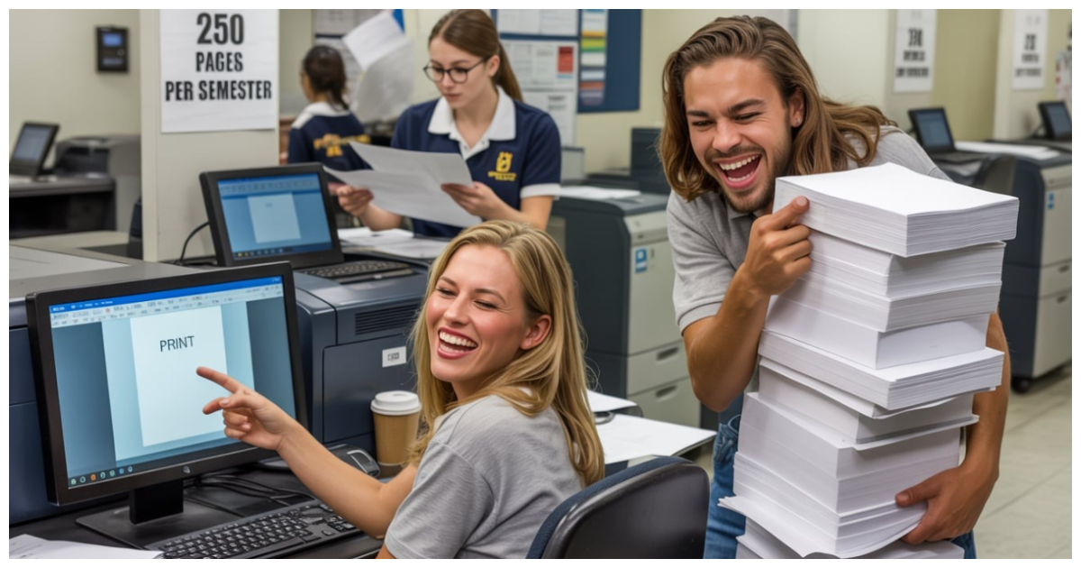 College Students Outsmart Printing Rules - Score 500 Pages Without A Hitch