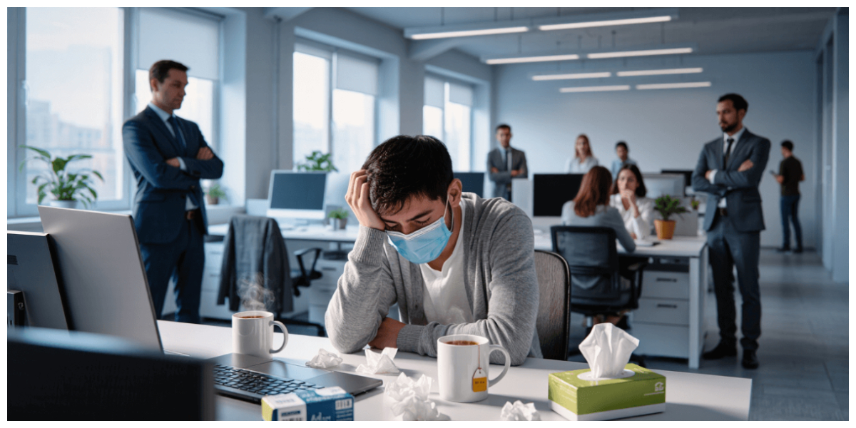 Boss Forces Employee To Work Sick, Ends Up Infecting The Whole Office