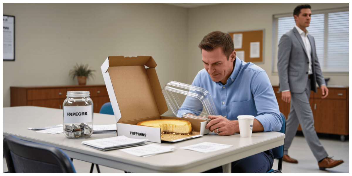 Worker Stops Chronic Potluck Freeloader With One Savage Cheesecake Move