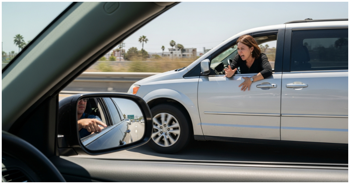 Minivan Driver's Road Rage Ends In Humiliation Thanks To This Clever Trick
