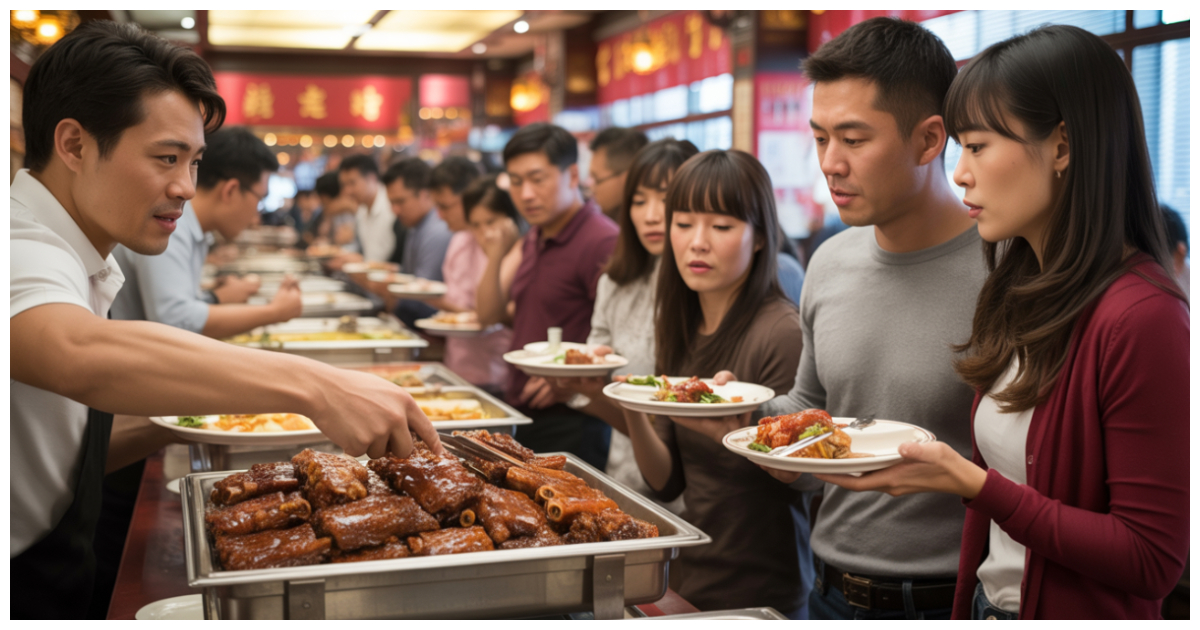 Man Calls Out Greedy Buffet Guest, Girlfriend Says It Was Embarrassing
