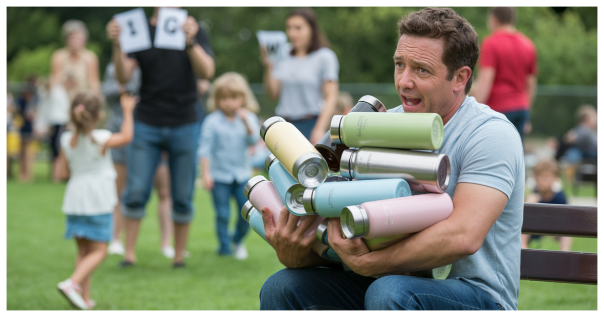 He Was Tired Of Holding Everyone’s Giant Drink Bottles, So He Finally ...